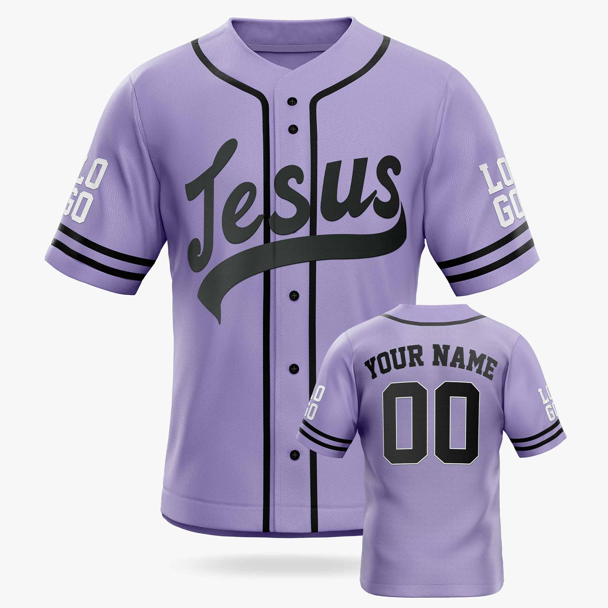 Custom Religious Baseball Jersey – Thistle Christian Jesus Add Your Na ...