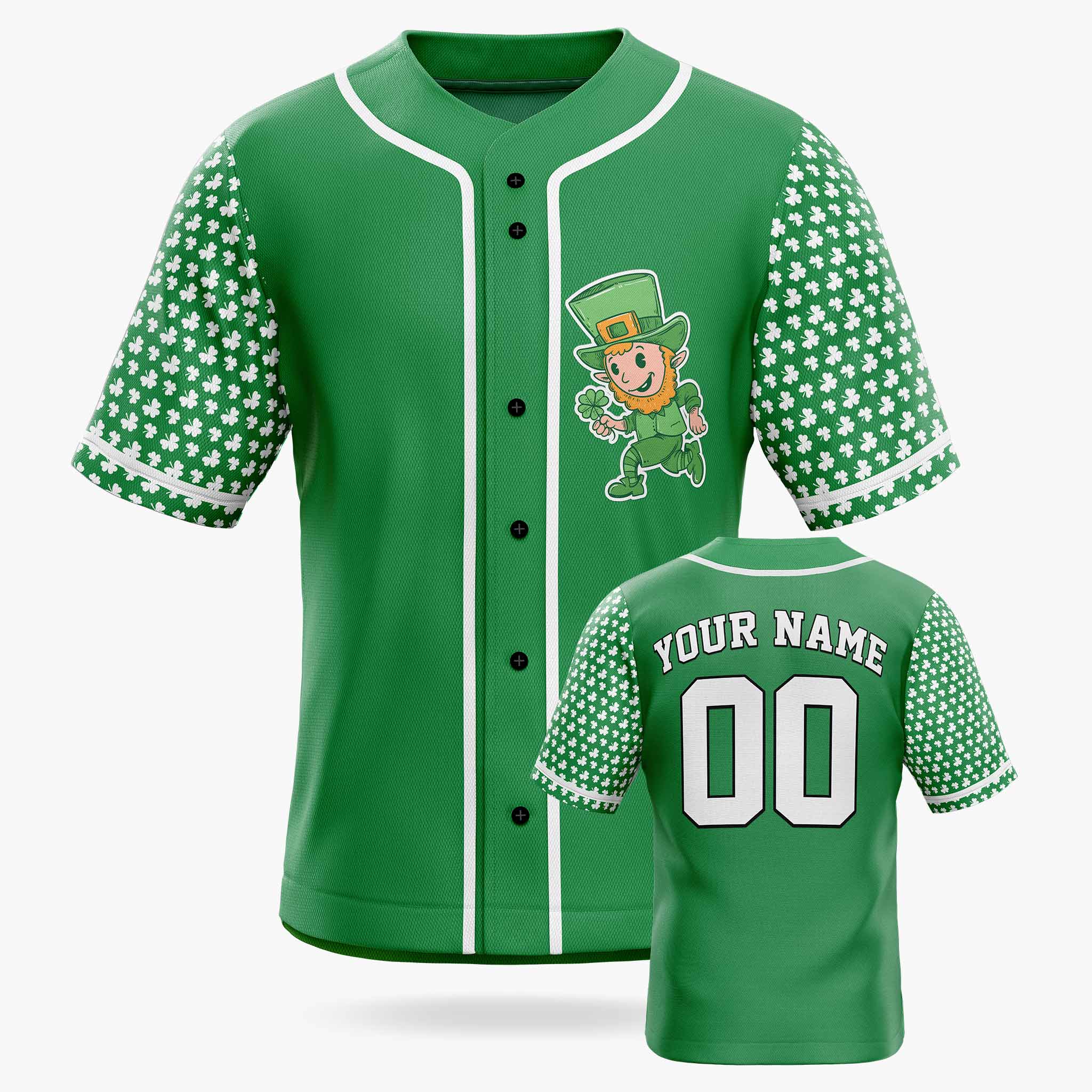 Custom St. Patrick's Day Baseball Jerseys – Add Your Name, Number & Lo ...